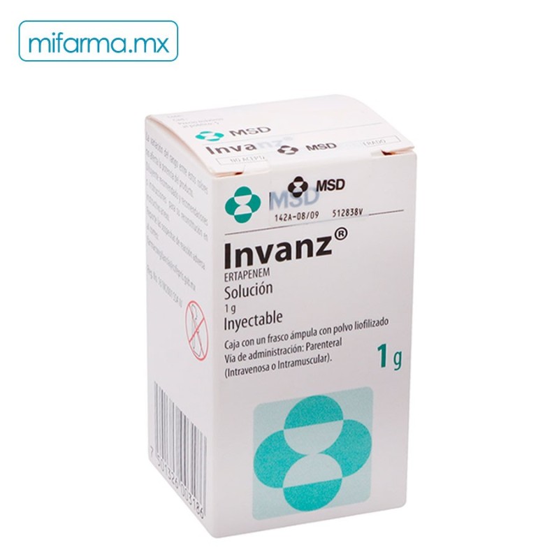 Ertapenem Invanz 1g - Mi Farma